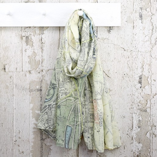 Personalised Vintage London Map Scarf | Lisa Angel