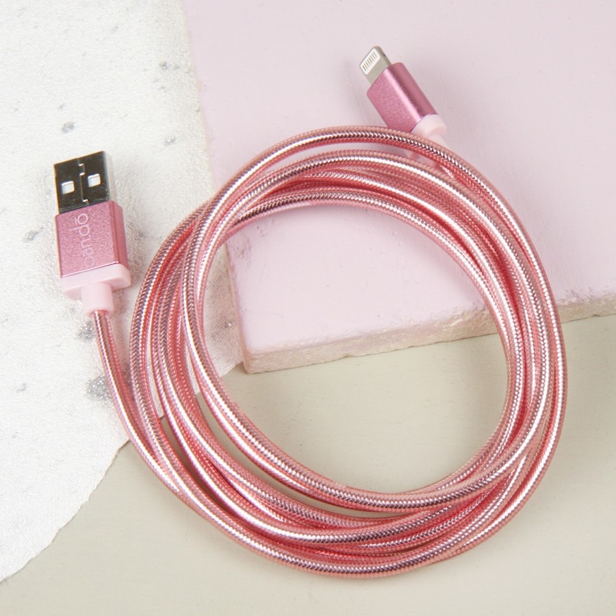 Ban.do Metallic Pink Charging Cord for iPhone | Lisa Angel