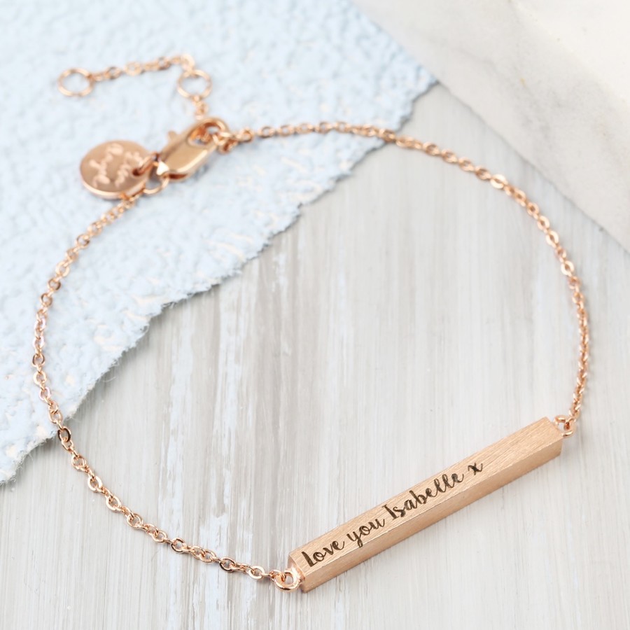 Personalised Horizontal Bar Bracelet | Jewellery | Lisa Angel