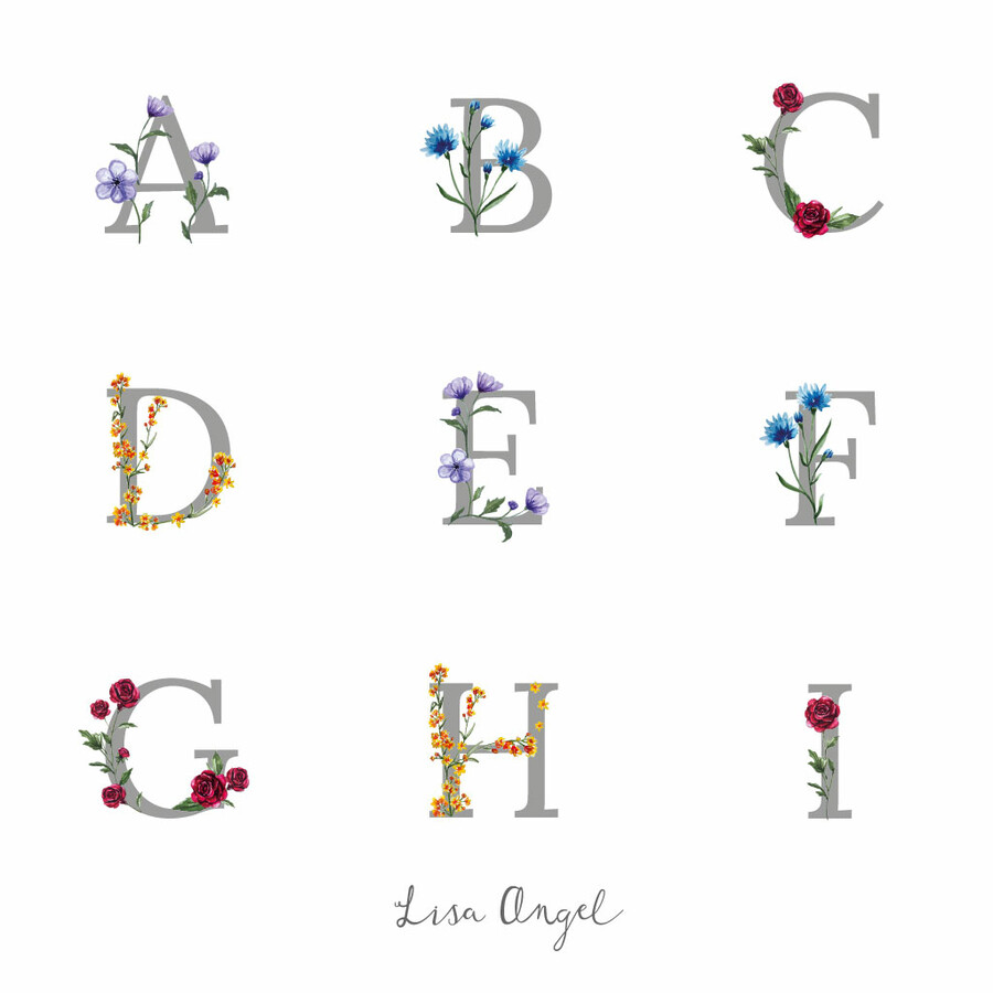 Personalised Floral Initial White Jewellery Box | Lisa Angel