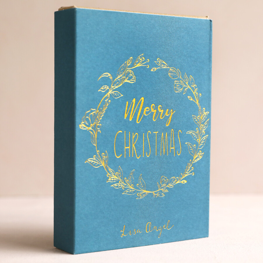 Dark Teal Merry Christmas Mini Gift Box | Hampers | Lisa Angel