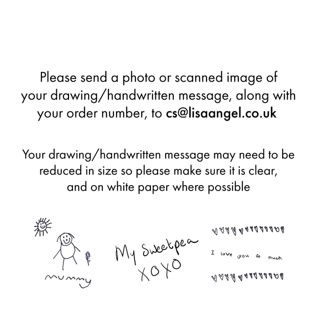 Personalised Drawing Double Disc Charm Necklace | Lisa Angel