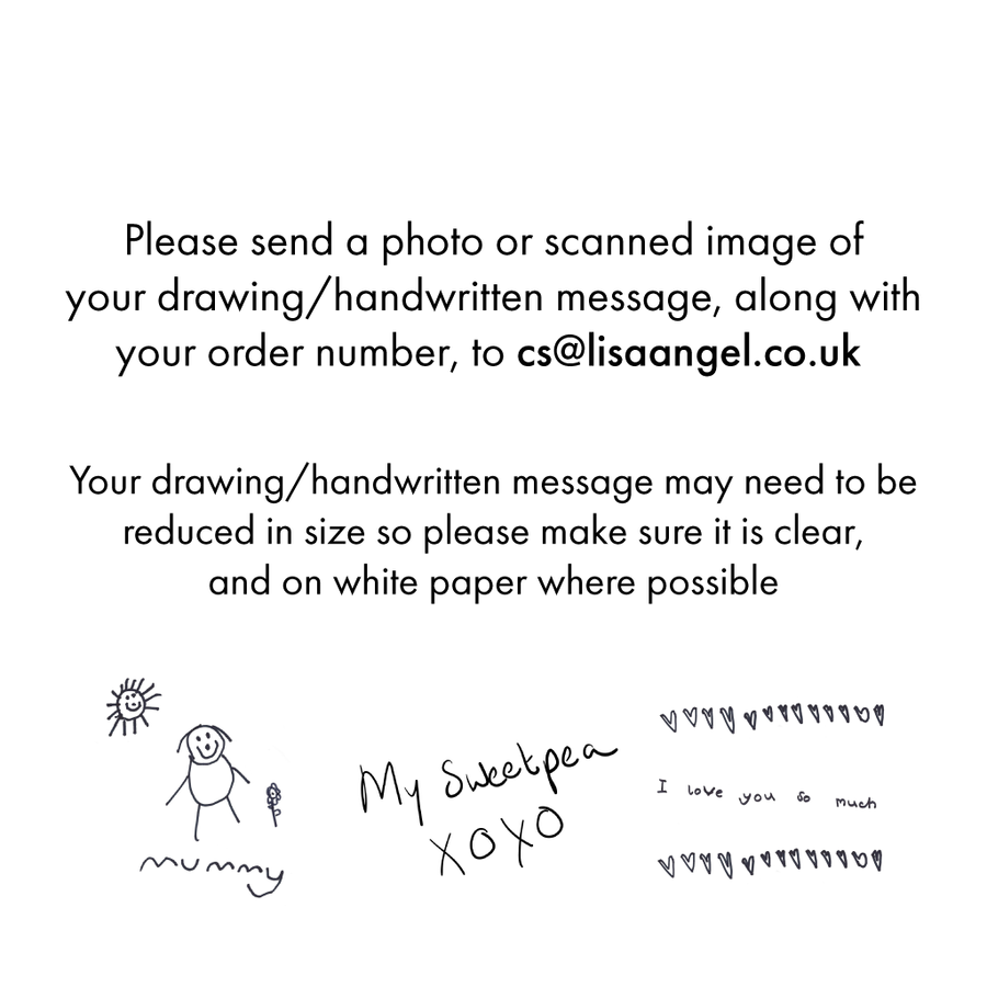 Personalised Drawing Double Disc Charm Necklace | Lisa Angel