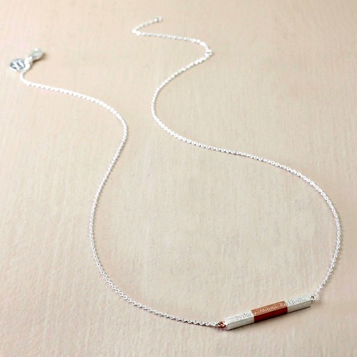 Personalised Horizontal Bar Necklace | Lisa Angel