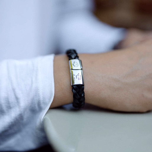 Personalised Men's Woven Leather Bracelet | Lisa Angel
