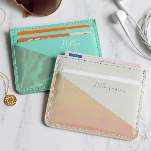 Personalised Iridescent Card Holder | Travel | Lisa Angel