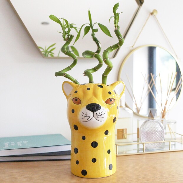 Ceramic Leopard Head Vase | Home Accessories | Lisa Angel