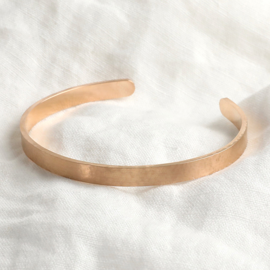 Personalised Hammered Stainless Steel Bangle | Lisa Angel