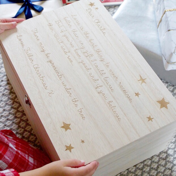Personalised Wooden Christmas Eve Poem Box | Lisa Angel