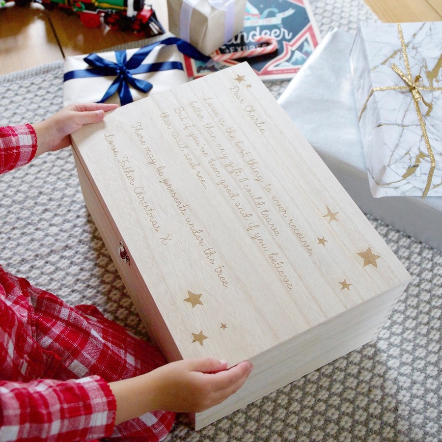Personalised Wooden Christmas Eve Poem Box | Lisa Angel