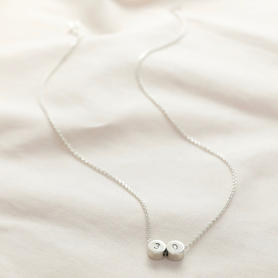 Personalised Sterling Silver Circle Bead Necklace | Lisa Angel