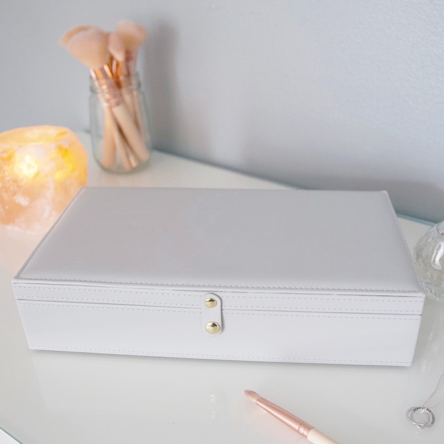 Large Grey Jewellery Box | Jewellery Storage | Lisa Angel