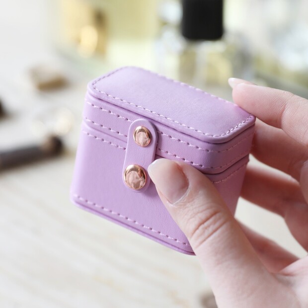 Petite Travel Ring Box in Purple | Accessories | Lisa Angel