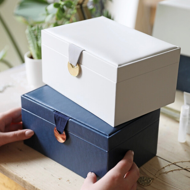 White Two Tier Jewellery Box | Jewellery Storage | Lisa Angel