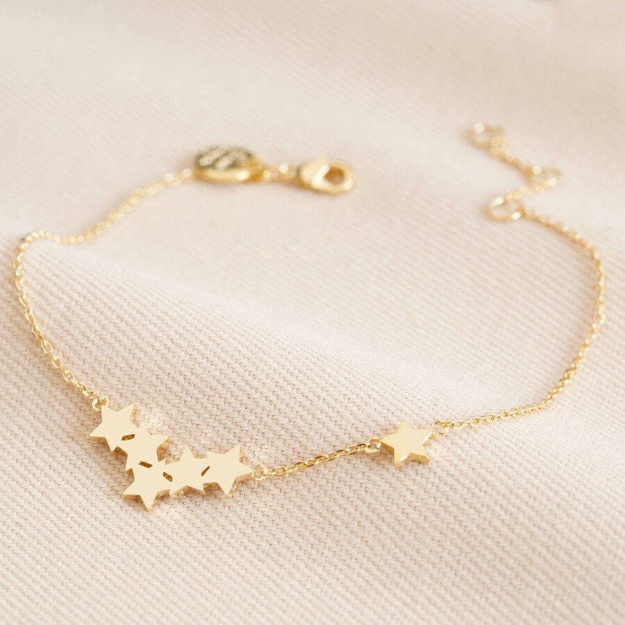 Star Cluster Charm Bracelet in Gold | Lisa Angel