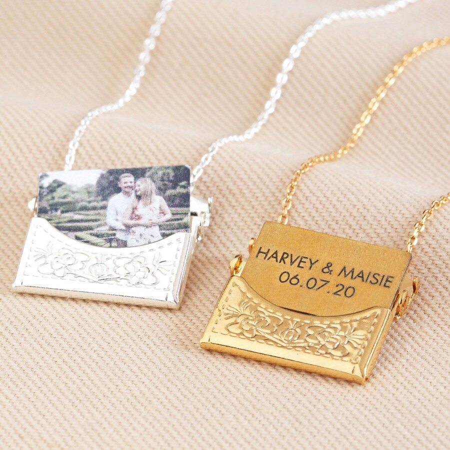Personalised Envelope Necklace with Photo Charm | Lisa Angel