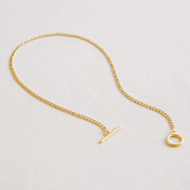 T-Bar and Toggle Necklace in Gold | Jewellery | Lisa Angel