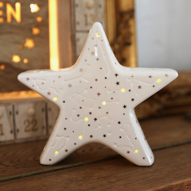 LED Constellation Ceramic Standing Star Decoration | Lisa Angel
