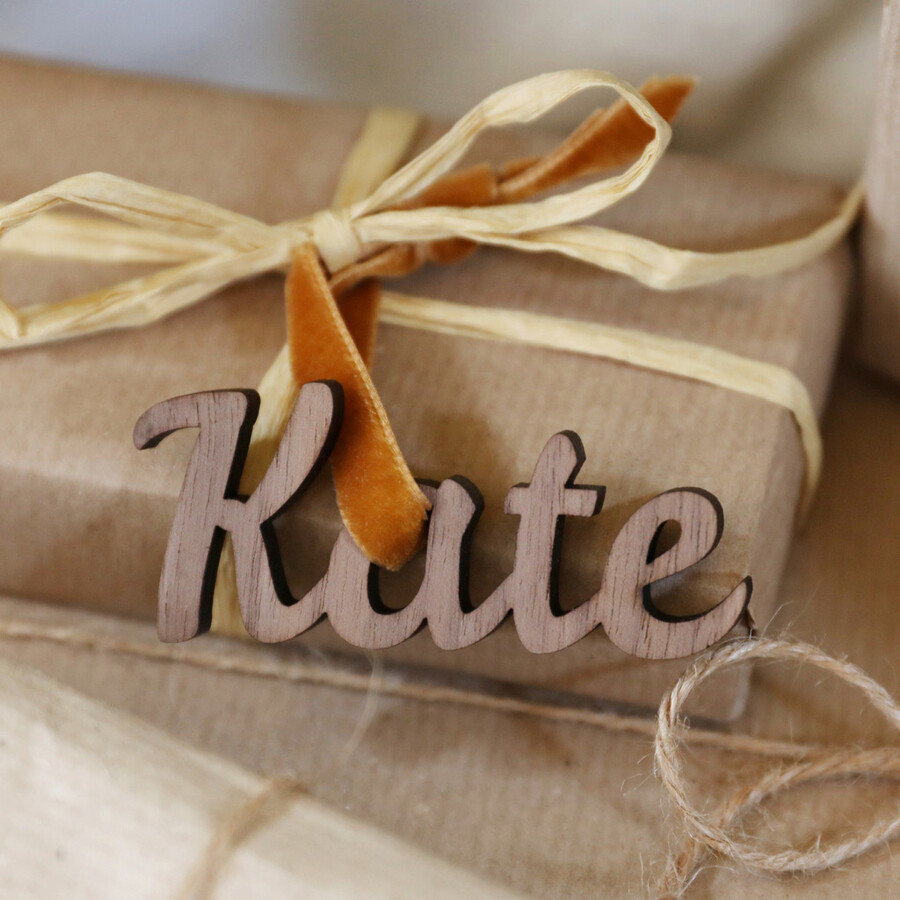 Personalised Set of 3 Acrylic Name Gift Tags | Lisa Angel