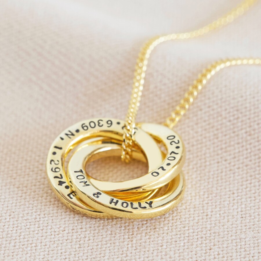 Personalised Russian Ring Necklace | Lisa Angel