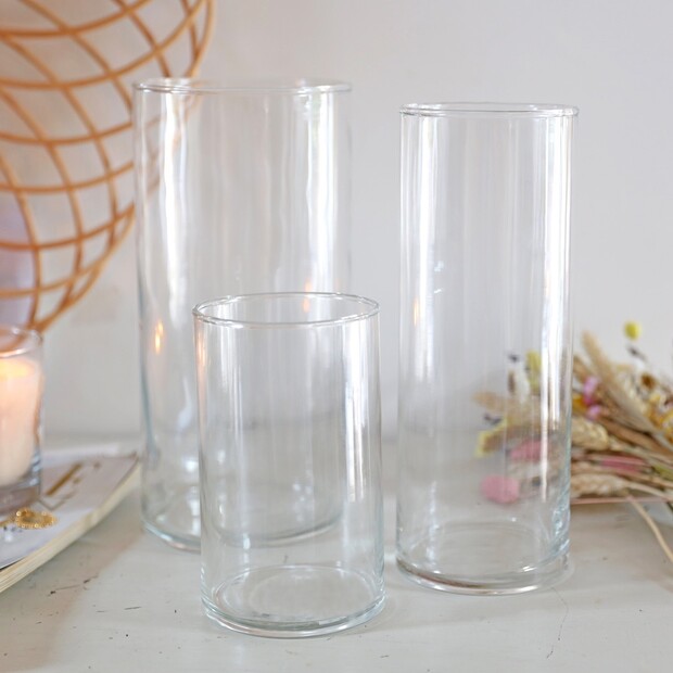 Small Cylinder Glass Vase | Home Accessories | Lisa Angel