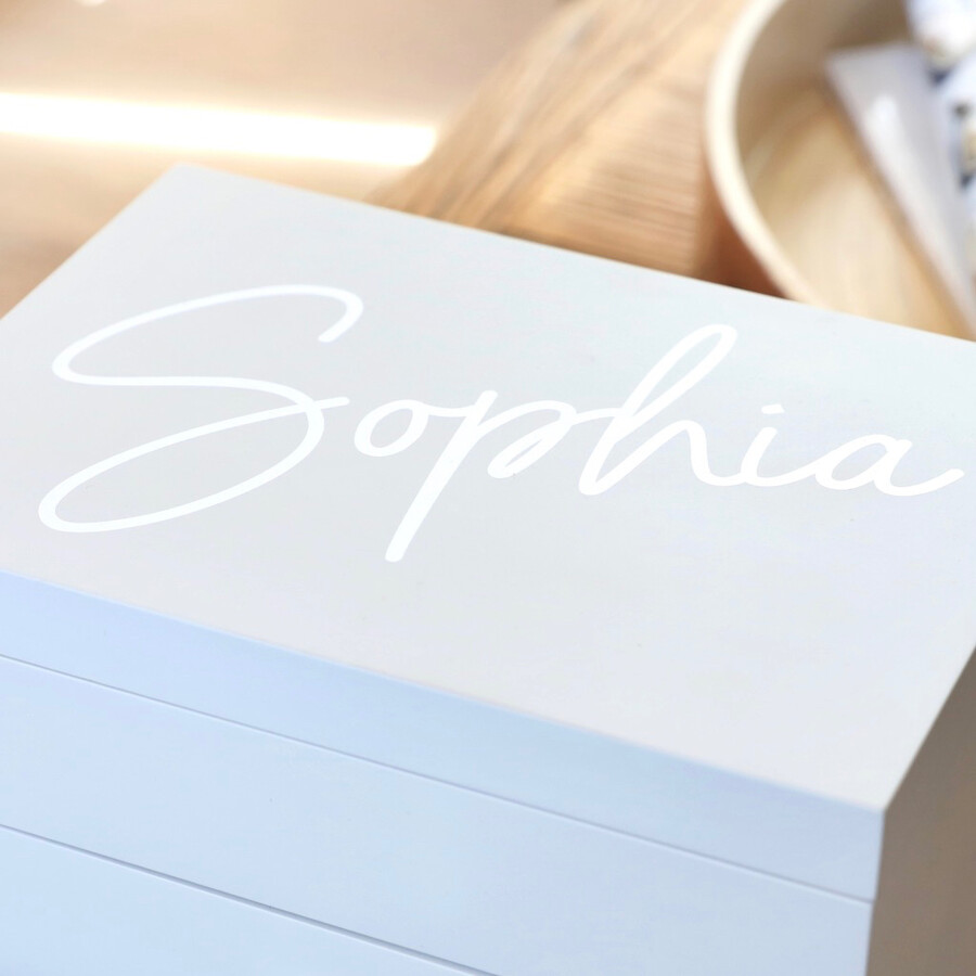 Personalised Name Jewellery Box with Pull Drawers | Lisa Angel