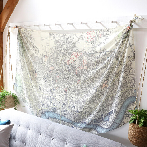 Vintage London Map Scarf | Women's Fashion Scarves | Lisa Angel