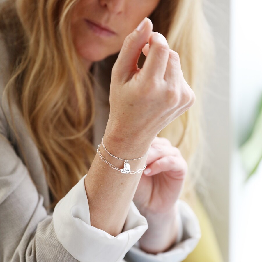 Personalised Falling Heart Charms Bracelet | Lisa Angel
