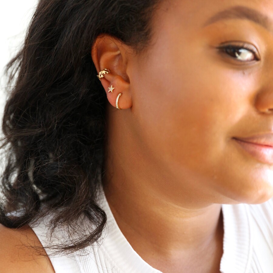 Star Ear Cuff in Gold | Earrings | Lisa Angel