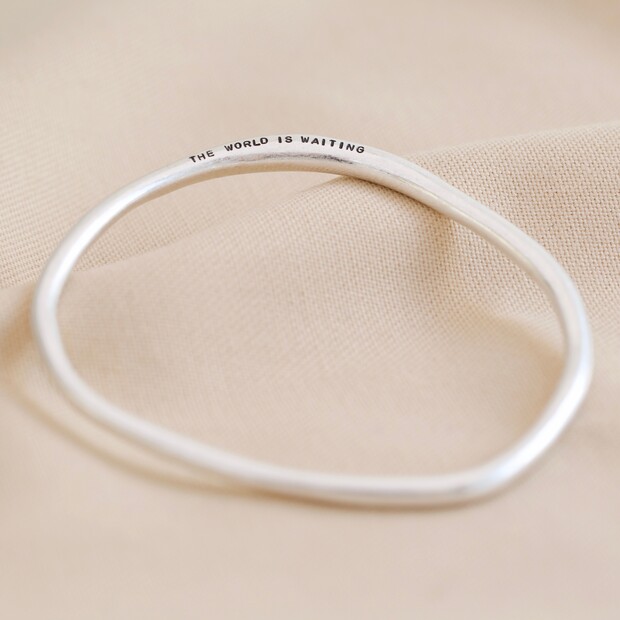 Personalised Organic Shape Bangle | Jewellery | Lisa Angel