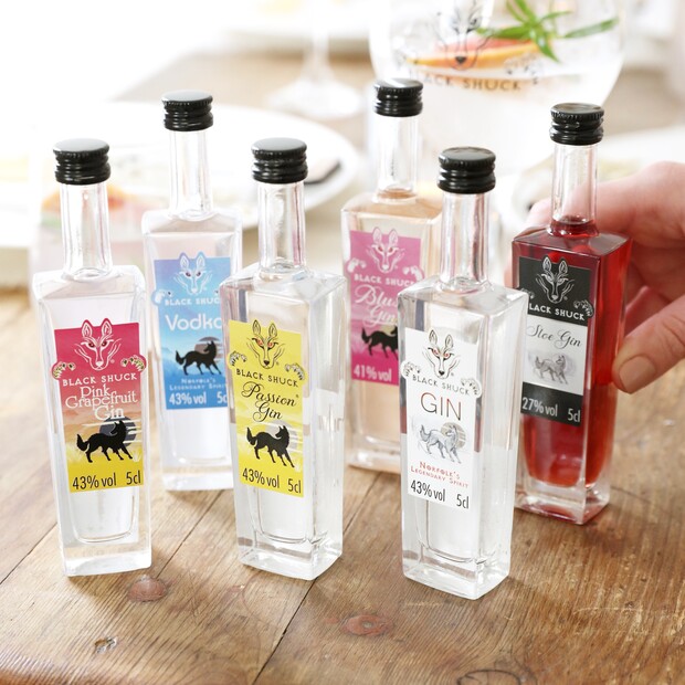 5cl Bottle of Black Shuck White Label Gin | Lisa Angel
