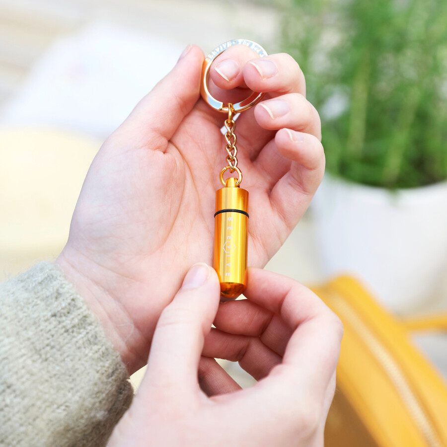 Beevive Bee Revival Kit Keyring in Gold | Lisa Angel