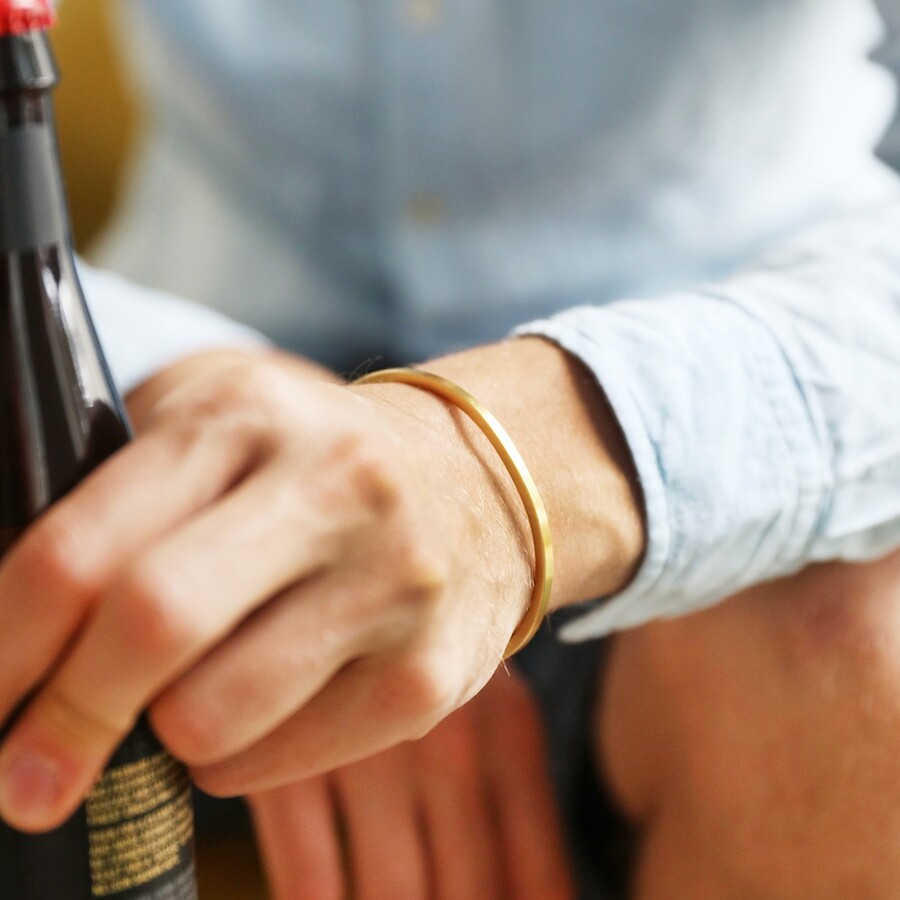 Men's Personalised Brushed Bar Bangle | Jewellery | Lisa Angel