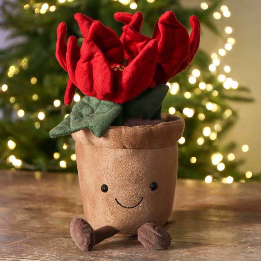 Amuseable Poinsettia Pot Soft Toy | Jellycat | Lisa Angel