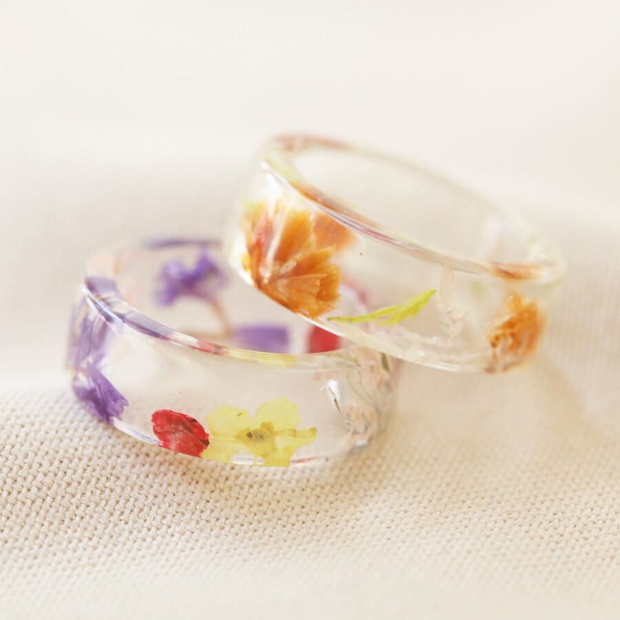 Natural Dried Flower Resin Ring | Lisa Angel