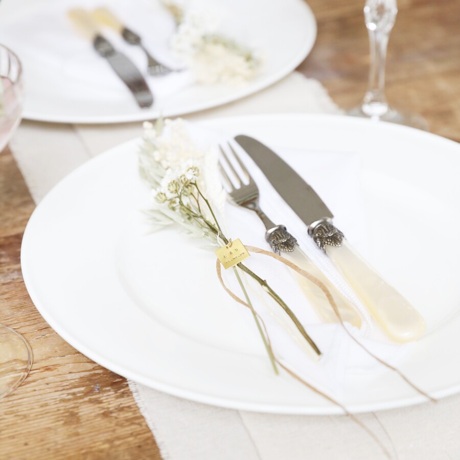 Personalised Natural Dried Flower Place Settings | Lisa Angel