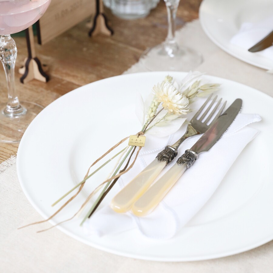 Personalised Natural Dried Flower Place Settings | Lisa Angel