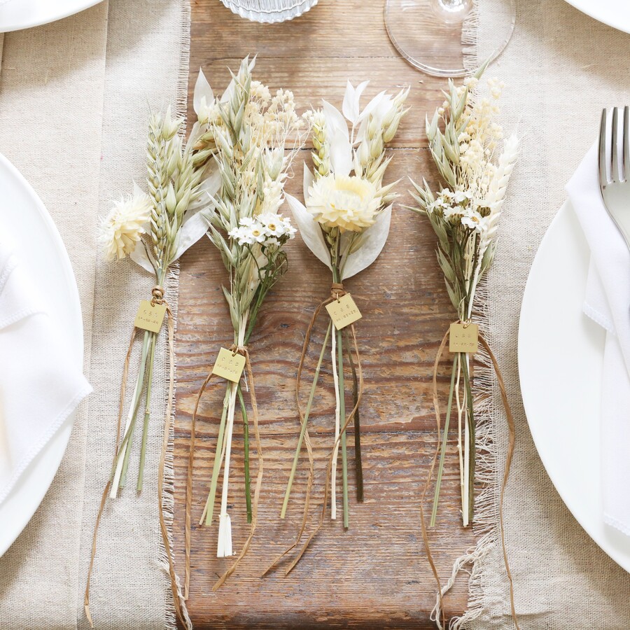 Personalised Natural Dried Flower Place Settings | Lisa Angel