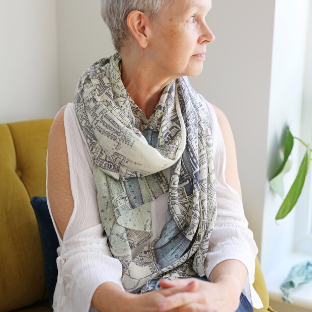 Vintage London Map Scarf | Women's Fashion Scarves | Lisa Angel