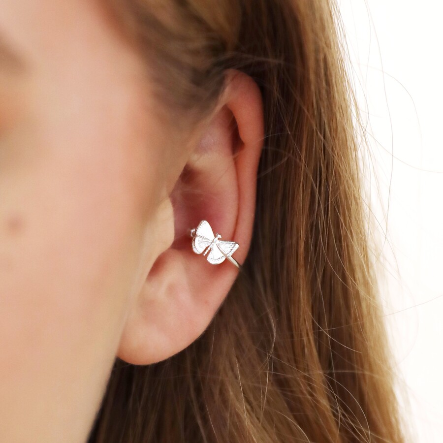 Butterfly Ear Cuff in Silver | Lisa Angel