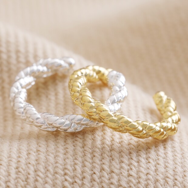 Twisted Rope Ear Cuff in Gold | Lisa Angel