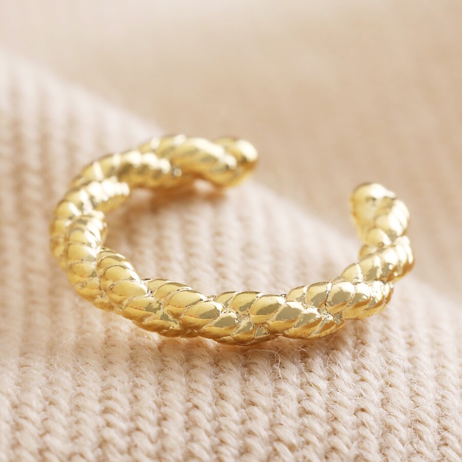 Twisted Rope Ear Cuff in Gold | Lisa Angel