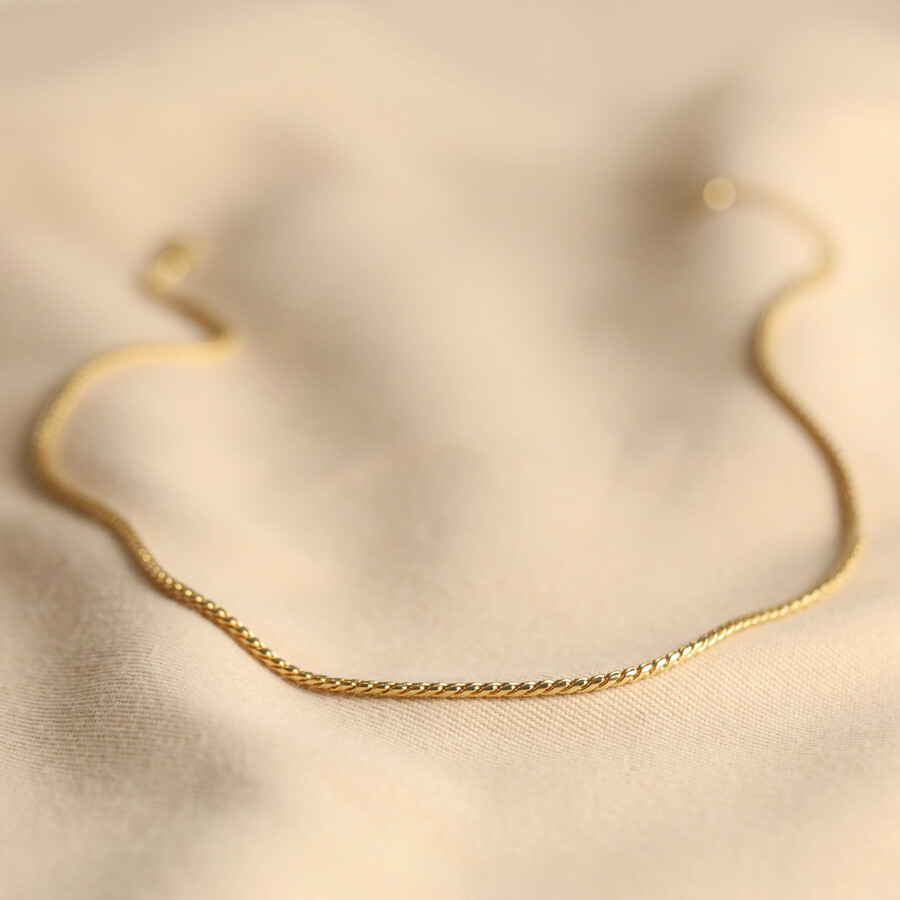 Woven Chain Necklace in Gold | Lisa Angel