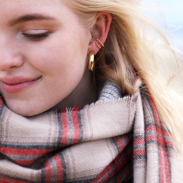 Layered Dotted Ear Cuff in Gold | Lisa Angel