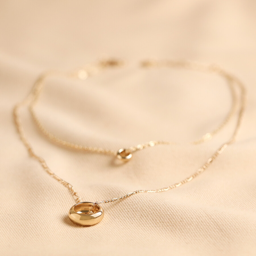 Layered Ring Pendant Necklace in Gold | Lisa Angel
