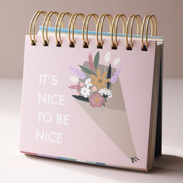 Weekly Positivity Floral Desktop Flip Chart | Lisa Angel