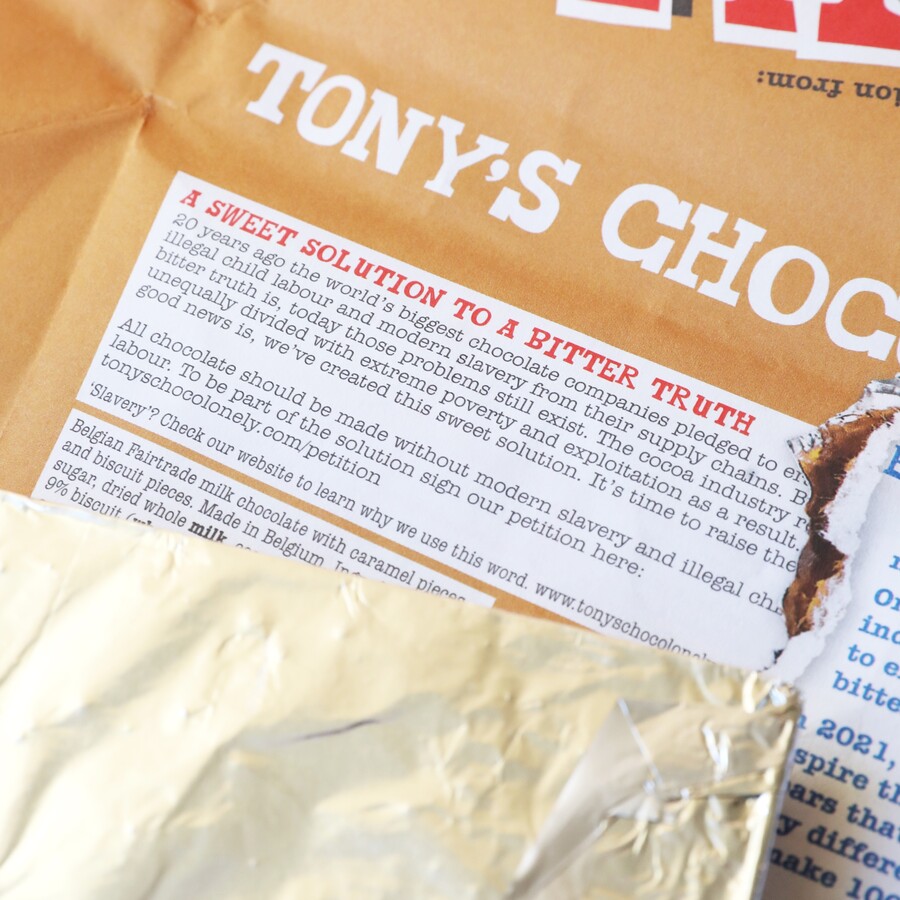 Milk Caramel Biscuit Bar | Tony's Chocolonely | Lisa Angel
