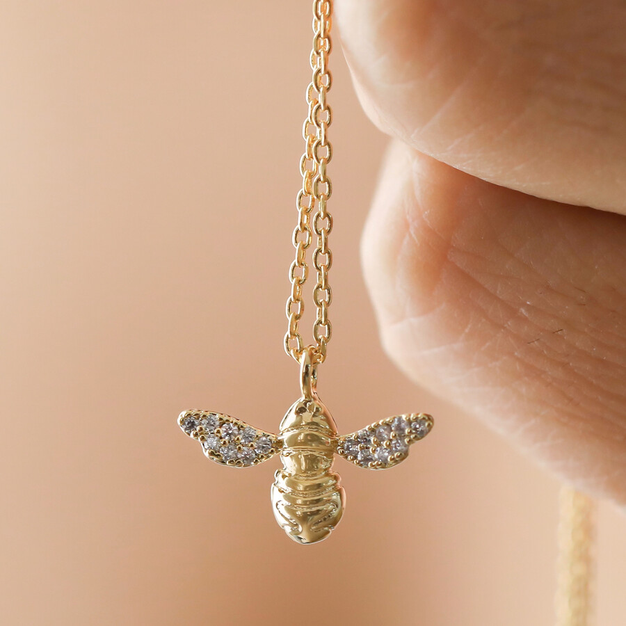 Bee Pendant Necklace in Gold | Estella Bartlett | Lisa Angel