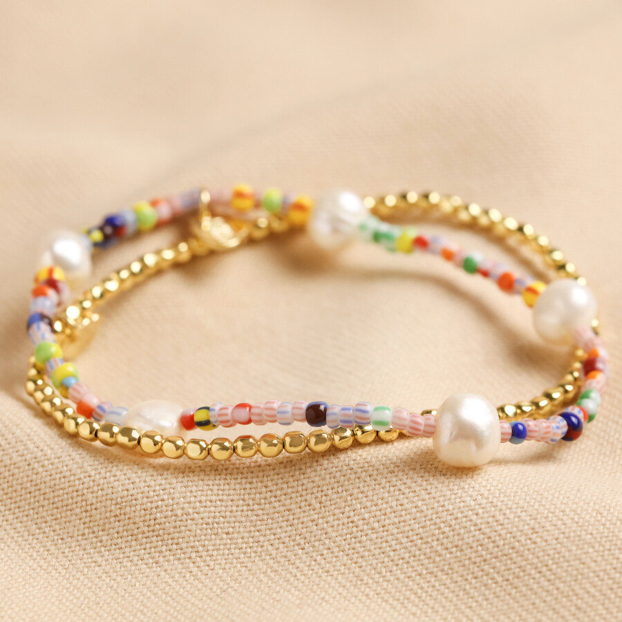 Gold & Multicolour Bracelets | Estella Bartlett | Lisa Angel