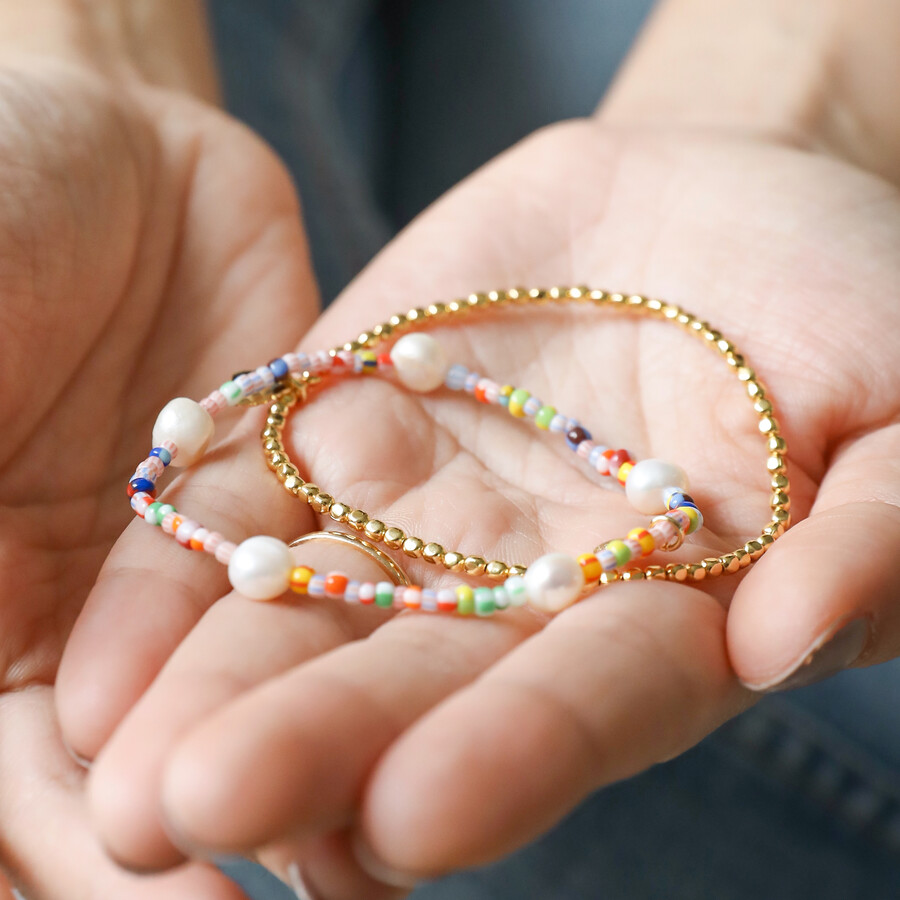 Gold & Multicolour Bracelets | Estella Bartlett | Lisa Angel